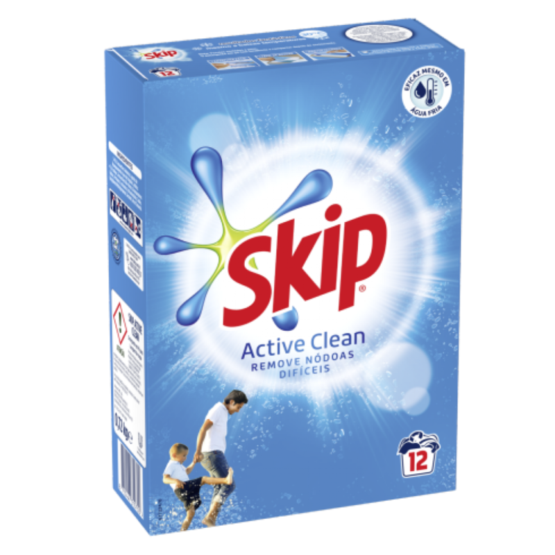 DETERGENTE ROUPA EM PÓ ACTIVE CLEAN SKIP 12D - Supermercado Lavrador